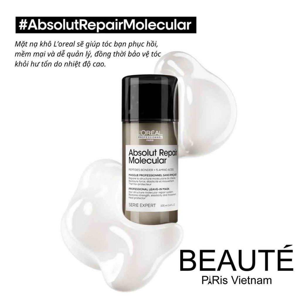 Mỹ Phẩm loreal: Beaute Paris Vietnam phân phối mặt nạ khô siêu phục hồi tóc hư tổn cấp phân tử L ...